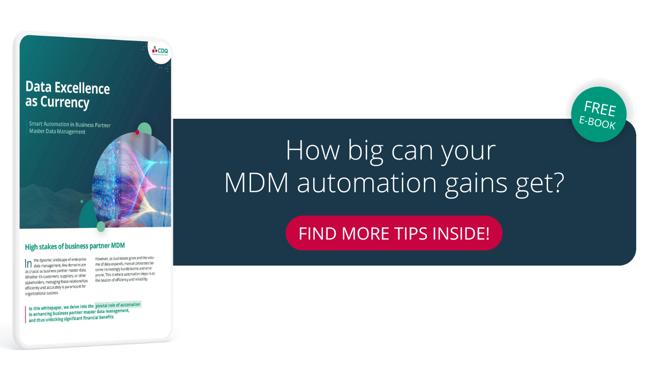 Benefits of MDM automation: value beyond numbers | CDQ Benefits of MDM automation: value beyond numbers | CDQ